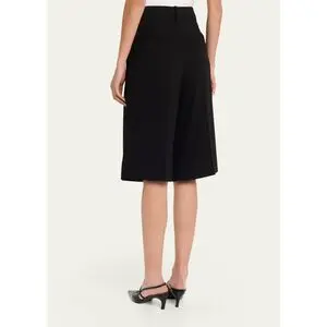 Michael Kors Pleated Wide-leg Bermuda Shorts