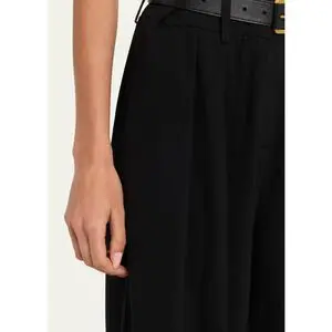 Michael Kors Pleated Wide-leg Bermuda Shorts