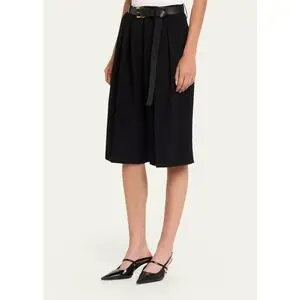Michael Kors Pleated Wide-leg Bermuda Shorts