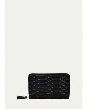 Wolf Lauren Large Vegan Leather Portfolio - Black