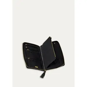 Wolf Lauren Large Vegan Leather Portfolio - Black