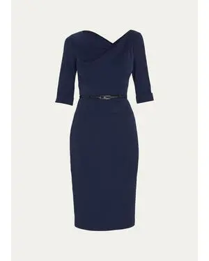 Black Halo Jackie 3/4-sleeve Sheath Dress - Eclipse
