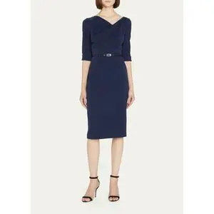 Black Halo Jackie 3/4-sleeve Sheath Dress