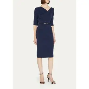 Black Halo Jackie 3/4-sleeve Sheath Dress