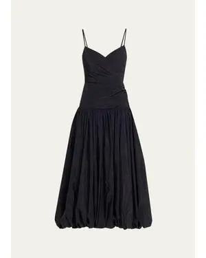 Cinq À Sept Fia Drop-waist Bubble Midi Dress - Black