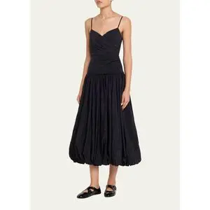 Cinq À Sept Fia Drop-waist Bubble Midi Dress - Black