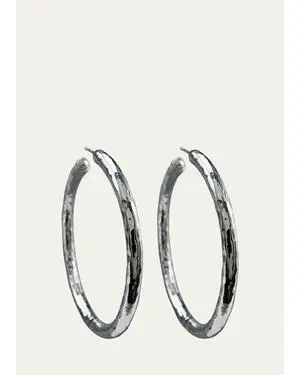 Ippolita Large Hammered Hoop Earrings In Sterling - Silver