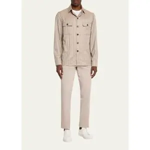Cesare Attolini Cotton Slim Straight-leg Five-pocket Pants - Green