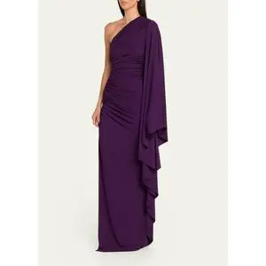 Michael Kors Draped One-shoulder Column Gown