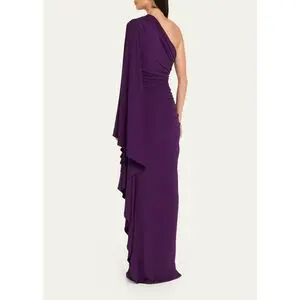 Michael Kors Draped One-shoulder Column Gown