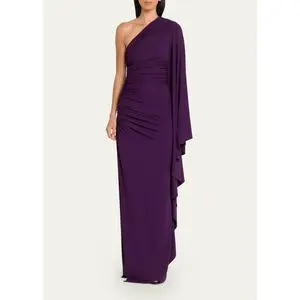 Michael Kors Draped One-shoulder Column Gown