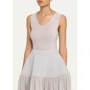 Issey Miyake Jiggly Pleated Plisse Tank Top
