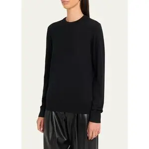 Michael Kors Crewneck Wool-blend Sweater - Black
