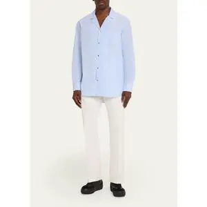 Moncler Fil-a-fil Cotton Long-sleeve Shirt