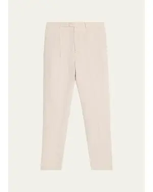 Brunello Cucinelli Wool Straight-leg Pleated Pants - Brown Multi