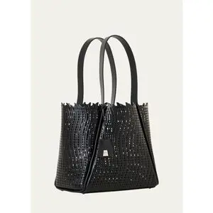 Akris Alex Medium Cutout Leather Tote Bag