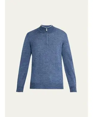 Brunello Cucinelli Cashmere Knit Quarter-zip Sweater - Deni