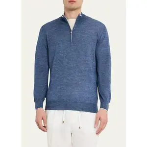 Brunello Cucinelli Cashmere Knit Quarter-zip Sweater - Deni