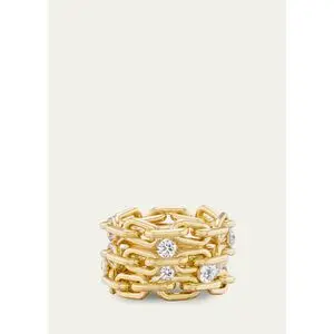 UNIFORM OBJECT 18k Gold & 1.1 Tcw Diamond Ring