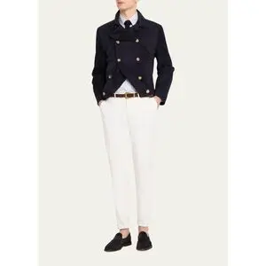 Brunello Cucinelli Double-breasted Leather Jacket