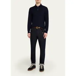 Brunello Cucinelli Cashmere Knit Polo Sweater