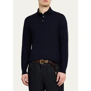 Brunello Cucinelli Cashmere Knit Polo Sweater