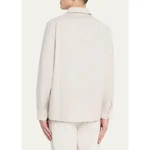 Brunello Cucinelli Cotton And Linen Stripe Button-down Shirt