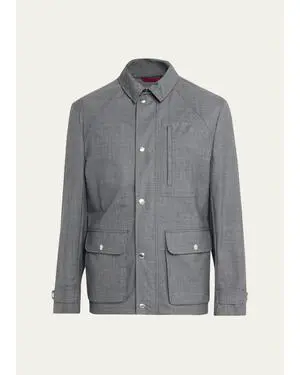 Brunello Cucinelli Water-resistant Wool Shirt Jacket