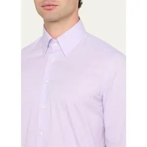 Bergdorf Goodman Micro Check Cotton Shirt