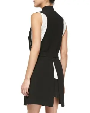 Rickie Freeman For Teri Jon Beaded Draped Crepe Dress