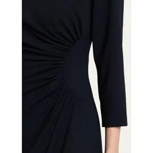 Rickie Freeman For Teri Jon Beaded Draped Crepe Dress