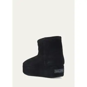 Balenciaga Alaska Platform Suede Ankle Booties