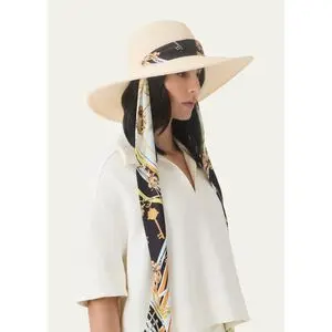 Eugenia Kim Cassidy Sun Hat With Satin Scarf
