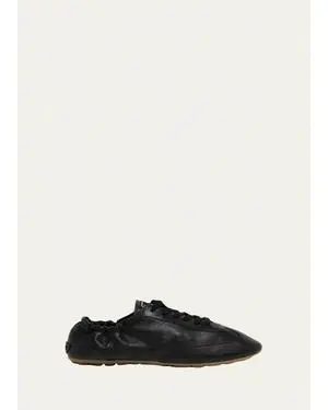 Saint Laurent Lewis Grained Leather Sneakers - Nero