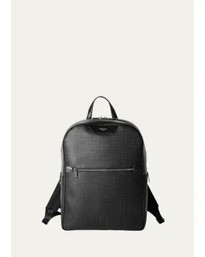 SERAPIAN Stepan And Leather Backpack - Black