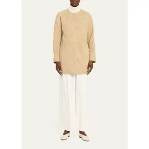 Loulou De Saison Waren Suede Collarless Jacket