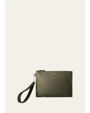 SERAPIAN Leather Clutch Bag - Leaf