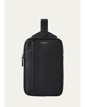 SERAPIAN Cachem Leather Sling Bag - Black