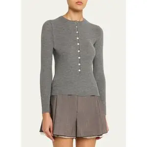 NACKIYE Insider Wool Rib Henley Top