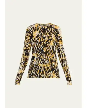 Proenza Schouler Mia Long-sleeve Tie Dye Top - Sun Multi