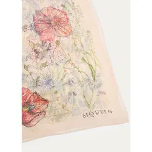 Alexander McQueen Skull & Spider Floral Scarf