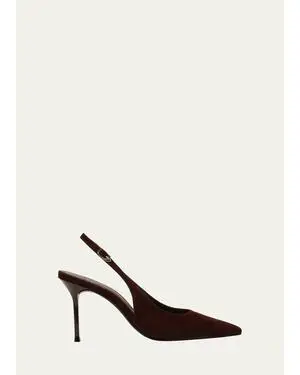 Schutz Alicia Suede Slingback Pumps - Root Brown