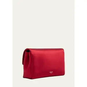 JIMMY CHOO Mini Crystal Bow-embellished Satin Crossbody Bag