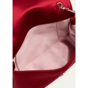 JIMMY CHOO Mini Crystal Bow-embellished Satin Crossbody Bag