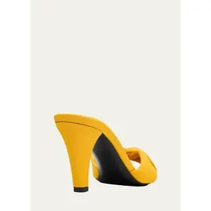 Saint Laurent 75mm Franciane Satin Mule Sandals