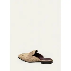 BOUGEOTTE Raffia Loafer Mules