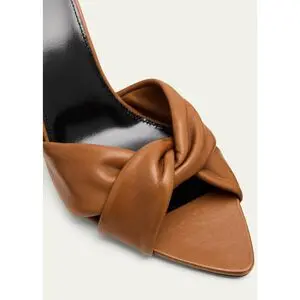 Saint Laurent 75mm Franciane Leather Mule Sandals