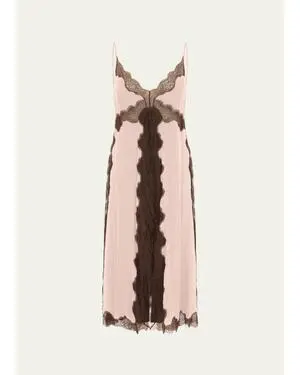 16Arlington Laura Silk Midi Slip Dress