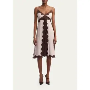 16Arlington Laura Silk Midi Slip Dress