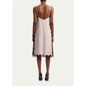 16Arlington Laura Silk Midi Slip Dress